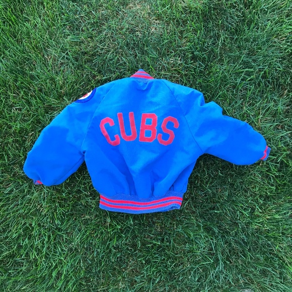 Cubs | Jackets & Coats | Vintage Chicago Cubs Blue And Red Mlb Logo ...